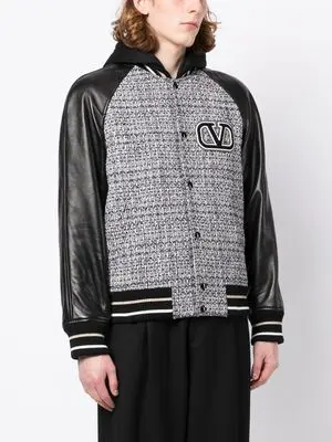 Valentino Garavani Logo-patch Hooded Bomber Jacket