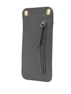Eleventy Leather Mobile-phone Bag - Grey
