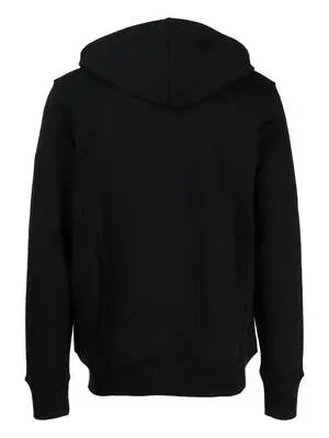 Paul Smith Zipped Organic Cotton Hoodie - Black