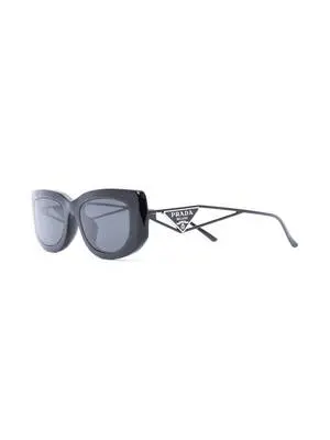 Prada Symbole Rectangle Sunglasses - Black