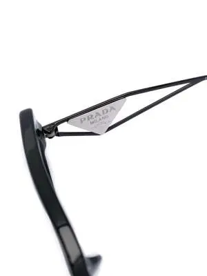 Prada Symbole Rectangle Sunglasses - Black