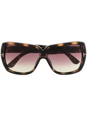 TOM FORD Oversized Frame Sunglasses - Brown