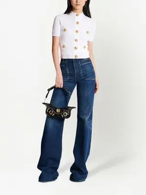 Balmain Pointelle-knit Cardigan
