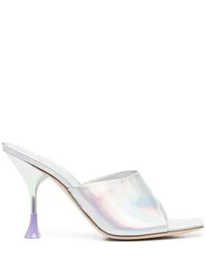 3JUIN Open-toe 100mm Heel Mules