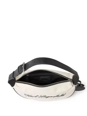 Karl Lagerfeld Hotel Karl Half Moon Shoulder Bag