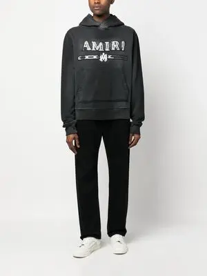 Amiri Faded-effect Logo Hoodie