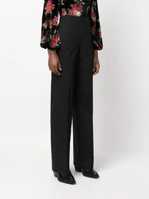 TWINSET High-waisted Straight-leg Trousers - Black