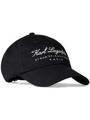 Karl Lagerfeld Hotel Karl Baseball Cap - Black