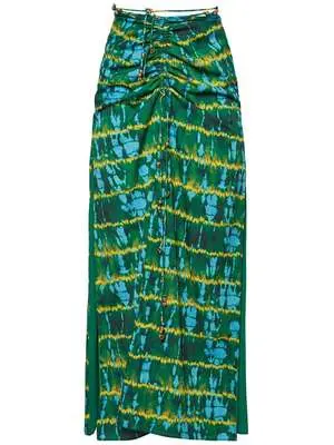 Altuzarra Graphic-print Ankle-length Skirt - Green