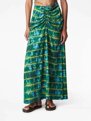 Altuzarra Graphic-print Ankle-length Skirt - Green