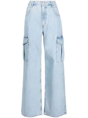 AGOLDE Wide-leg Stonewashed Jeans