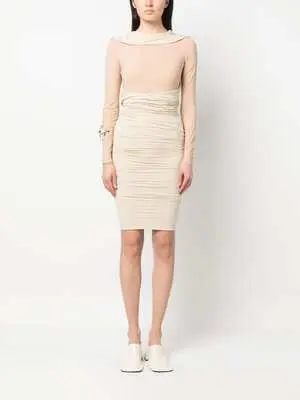 MAISON MARGIELA Long-sleeve Ruched Dress