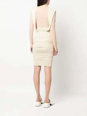 MAISON MARGIELA Long-sleeve Ruched Dress