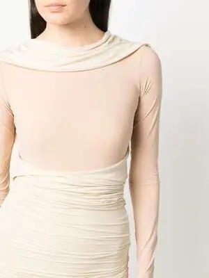 MAISON MARGIELA Long-sleeve Ruched Dress