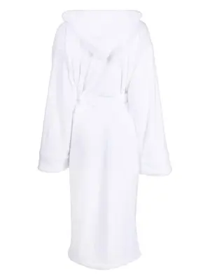 SOHO HOME Belted-waist Hooded Robe - White