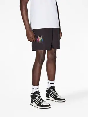Amiri Drip Logo Print Swimming Trunks
