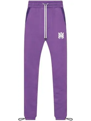 Amiri Monogram-print Drawstring Sweatpants - Purple