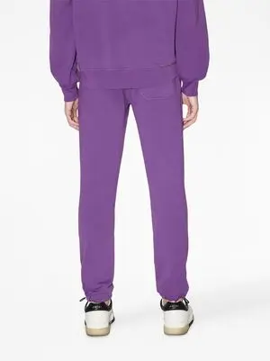 Amiri Monogram-print Drawstring Sweatpants - Purple