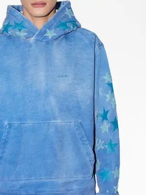 Amiri Spray-paint-effect Cotton Hoodie