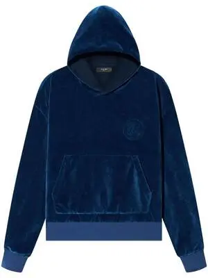 Amiri Velour Pouch-pocket Hoodie