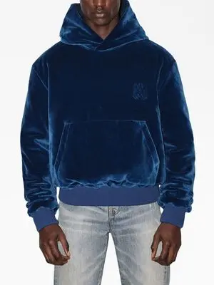 Amiri Velour Pouch-pocket Hoodie