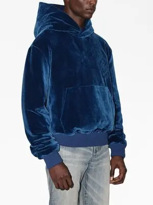 Amiri Velour Pouch-pocket Hoodie