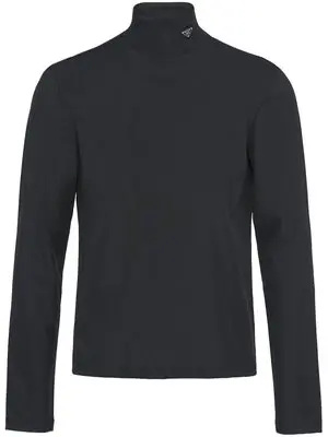Prada Triangle-logo Roll-neck Top