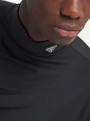 Prada Triangle-logo Roll-neck Top
