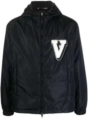 Valentino Garavani Logo-patch Hooded Jacket