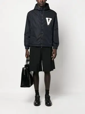 Valentino Garavani Logo-patch Hooded Jacket