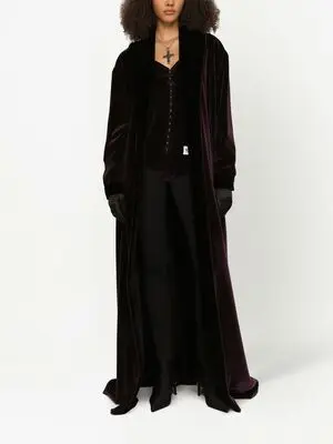 Dolce & Gabbana Long Velvet Coat