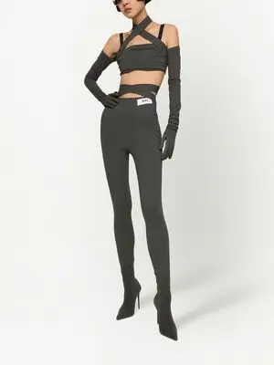Dolce & Gabbana Halterneck Crop Top - Grey