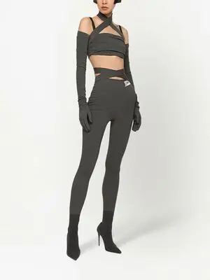 Dolce & Gabbana Halterneck Crop Top - Grey