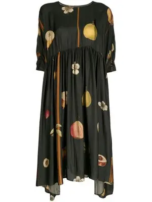 UMA WANG Fruit-print Maxi Dress