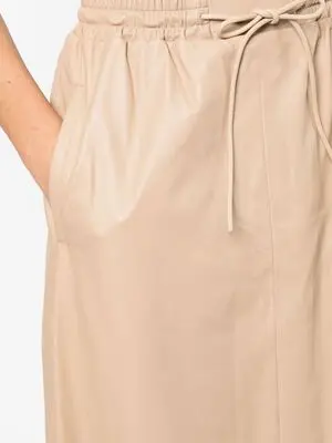 YVES SALOMON Leather Flared Skirt