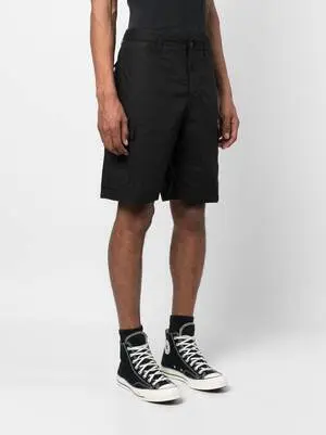 Stone Island Compass-patch Cargo Shorts - Black