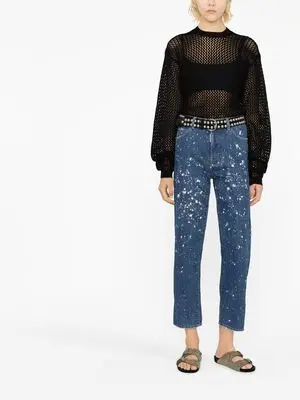Dsquared2 Paint Splatter Cropped Jeans