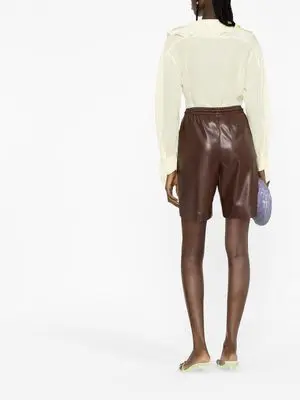 Victoria Beckham Ruffled V-neck Blouse - Yellow