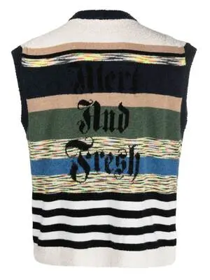 SOULLAND Slogan-print Knitted Vest