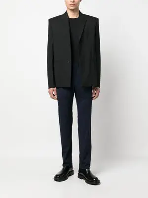PT TORINO Straight-leg Virgin-wool Trousers - Blue