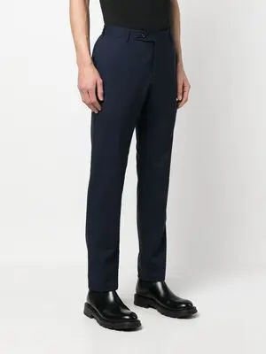PT TORINO Straight-leg Virgin-wool Trousers - Blue
