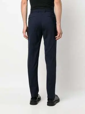 PT TORINO Straight-leg Virgin-wool Trousers - Blue