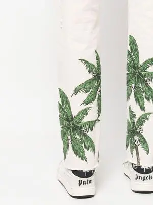 Palm Angels Palm Tree Print Straight-leg Jeans