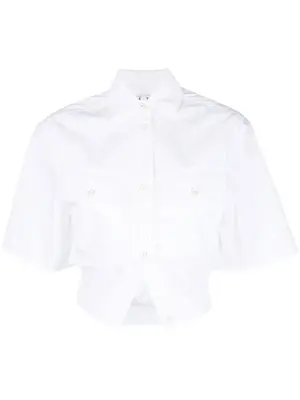 Off-White Toybox Cinched Cropped Shirt