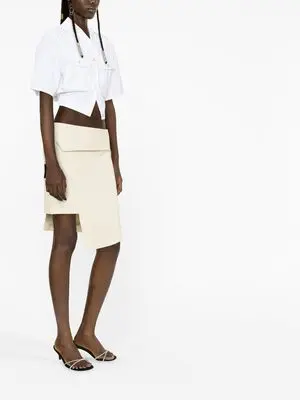 Off-White Toybox Cinched Cropped Shirt