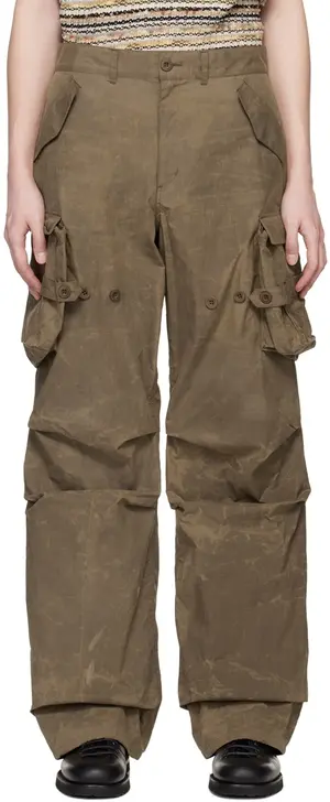 Andersson Bell Andersson Bell Brown Fatani Crack Cargo Pants - Khaki Khaki