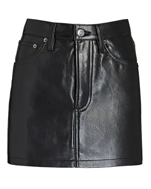 AGOLDE - Liv Recycled Leather Mini Skirt
