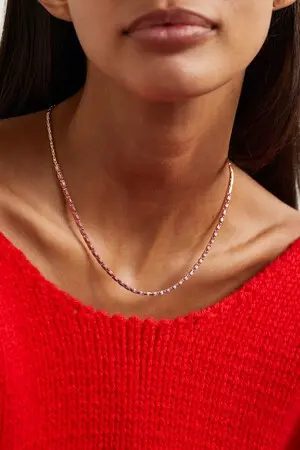 SUZANNE KALAN 18-karat Sapphire Tennis Necklace