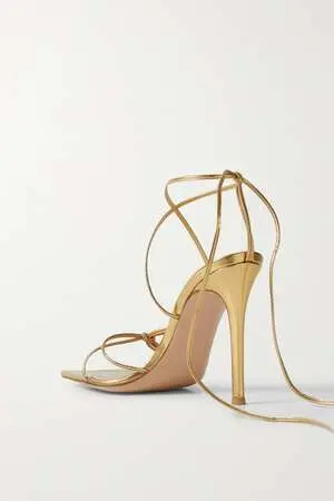 GIANVITO ROSSI Sylvie 105 Metallic Leather Sandals