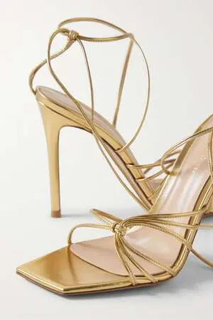 GIANVITO ROSSI Sylvie 105 Metallic Leather Sandals